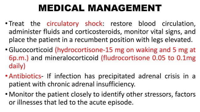 Addisons disease and its management | PPTX | Hormonal Disorders ...