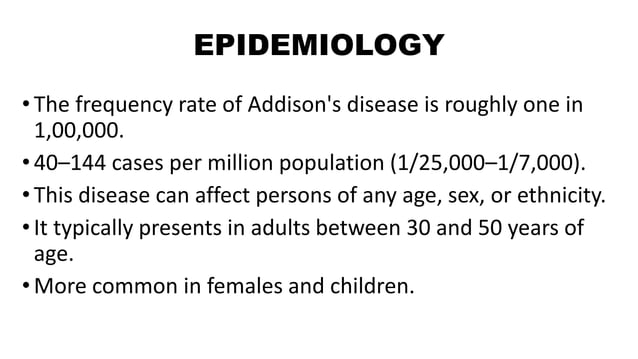 Addisons disease and its management | PPTX | Hormonal Disorders ...