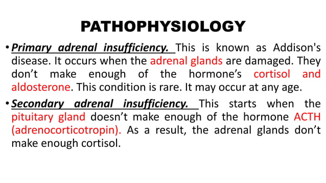 Addisons disease and its management | PPTX | Hormonal Disorders ...