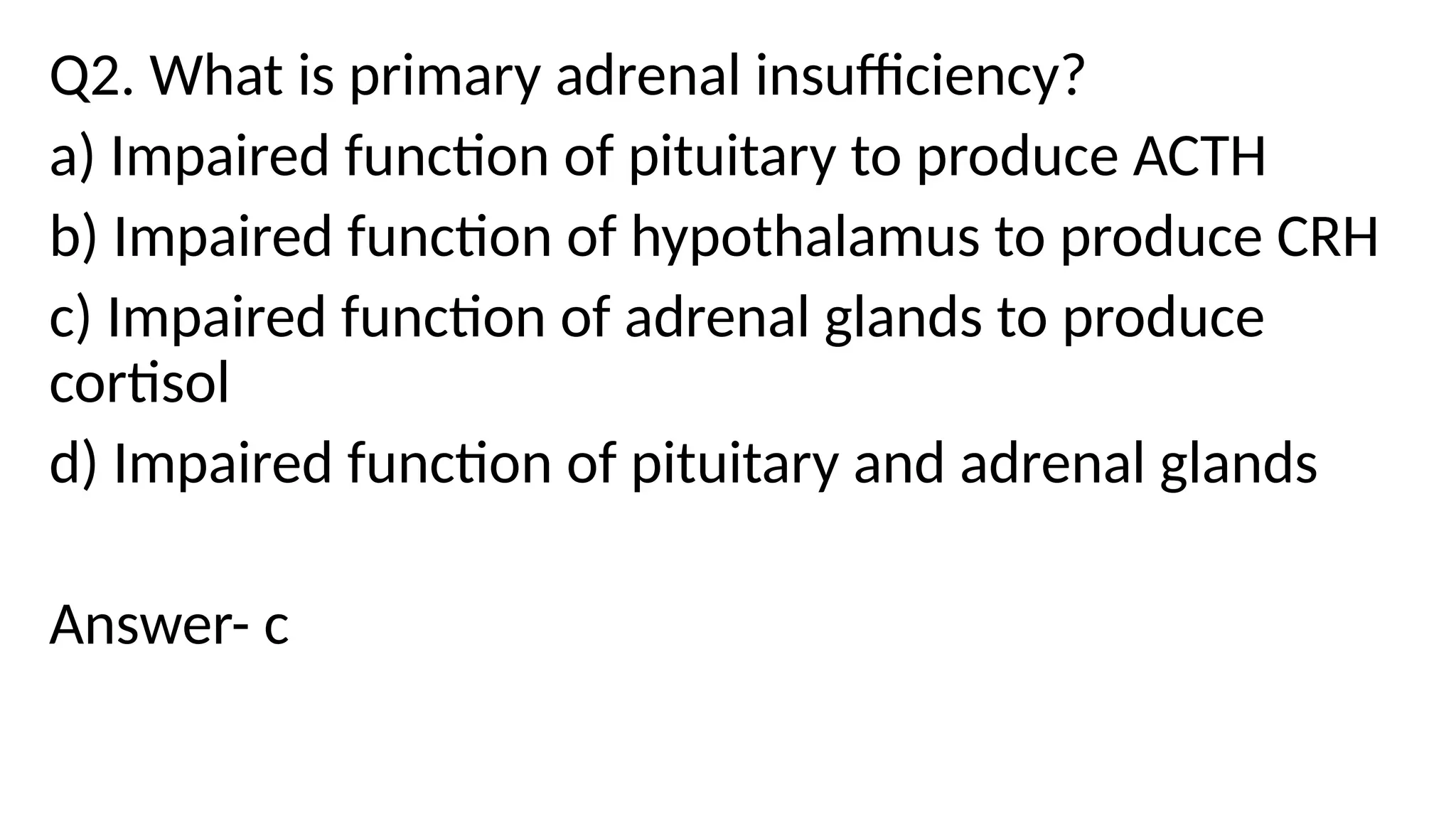 addisons disease, it's pathogenesis and management | PPTX