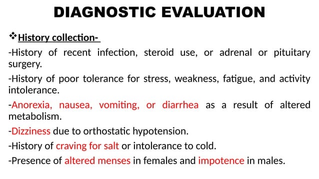 addisons disease, it's pathogenesis and management | PPT