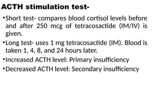 addisons disease, it's pathogenesis and management | PPTX