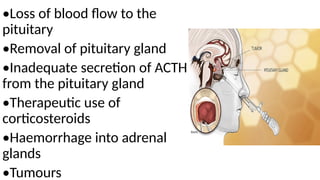 addisons disease, it's pathogenesis and management | PPTX