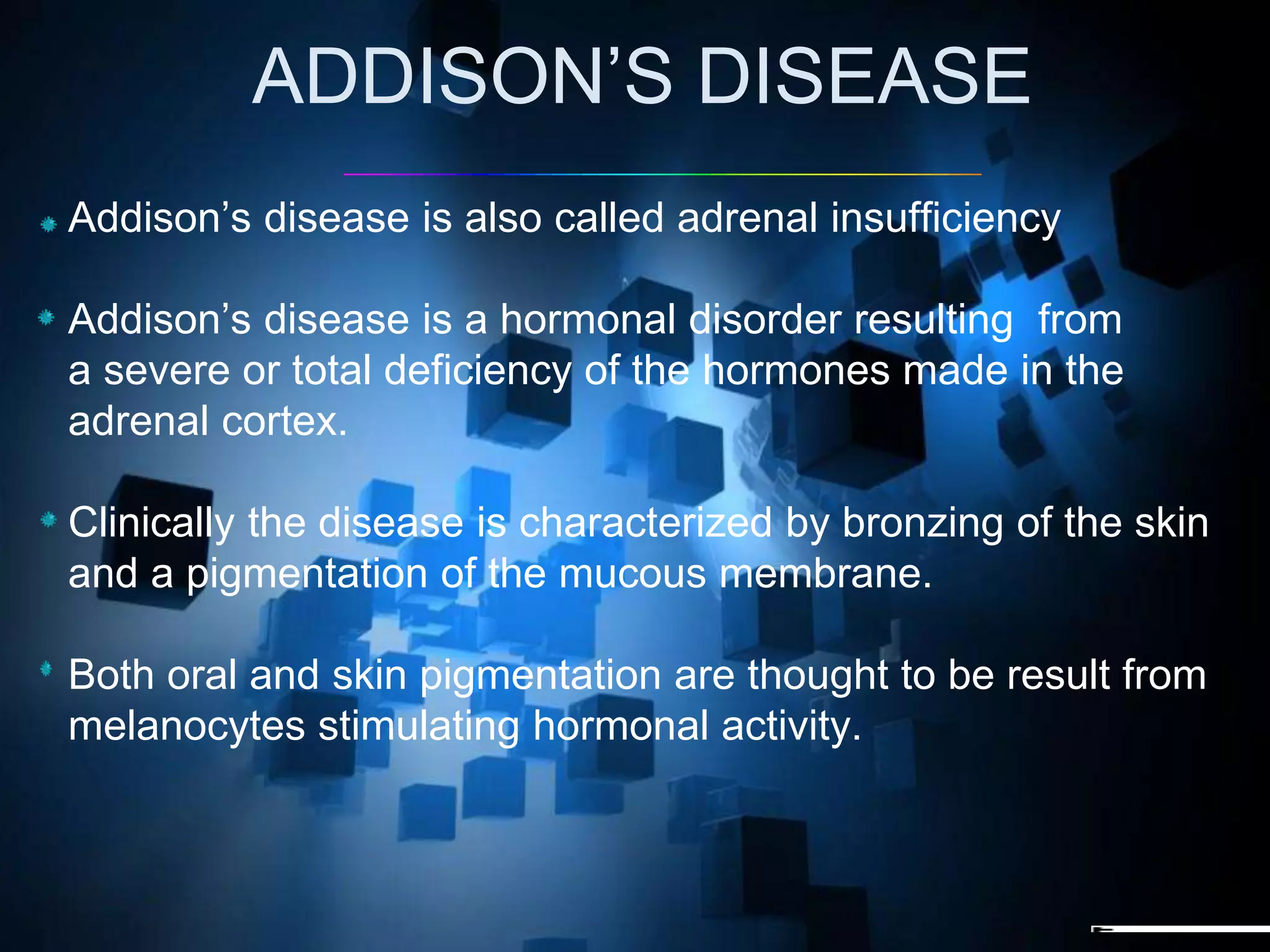 Addison’s disease important DR. Aijin.A.Mohan | PPTX