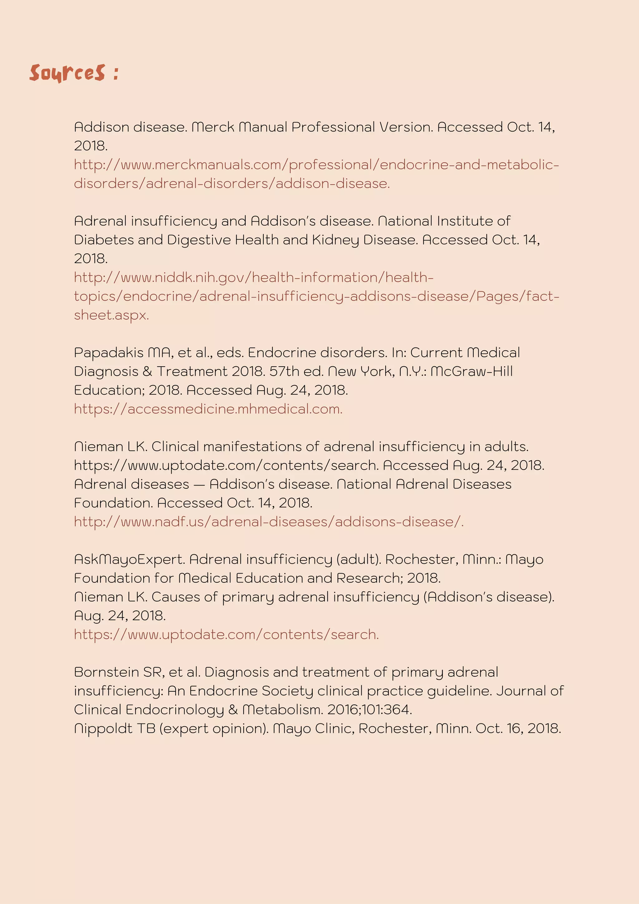 Addison's disease | PDF