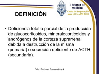 Insuficiencia Cortical Suprarrenal Adquirida | PPT