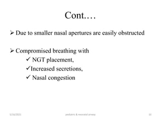 pediatrics airway anatomy | PPTX