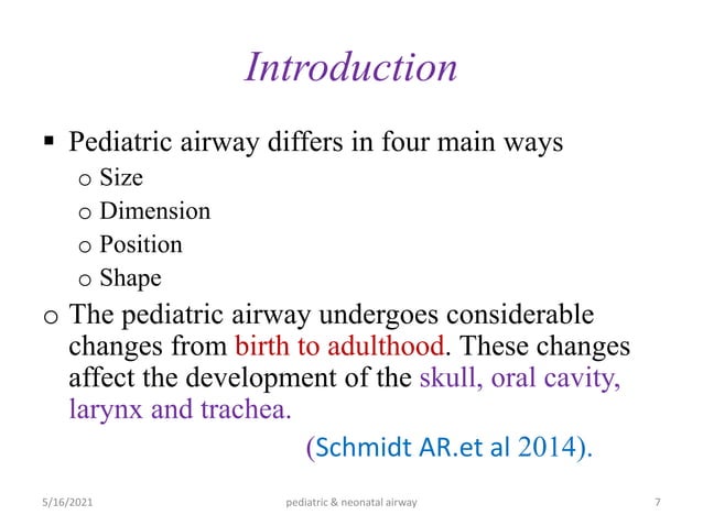 pediatrics airway anatomy | PPTX