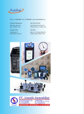 Katalog Additel 2018 | PDF