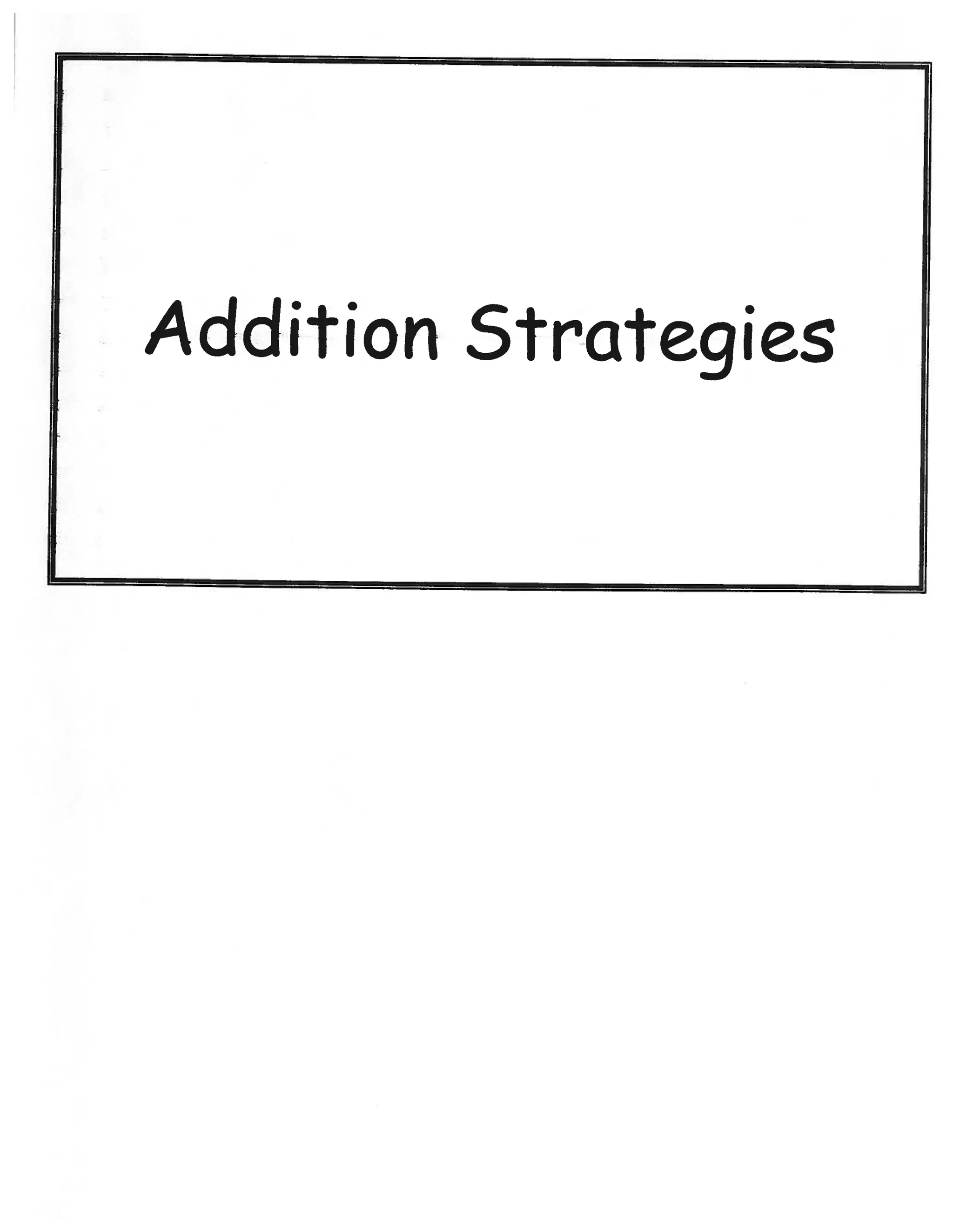 Addition.subtraction strategy posters | PDF