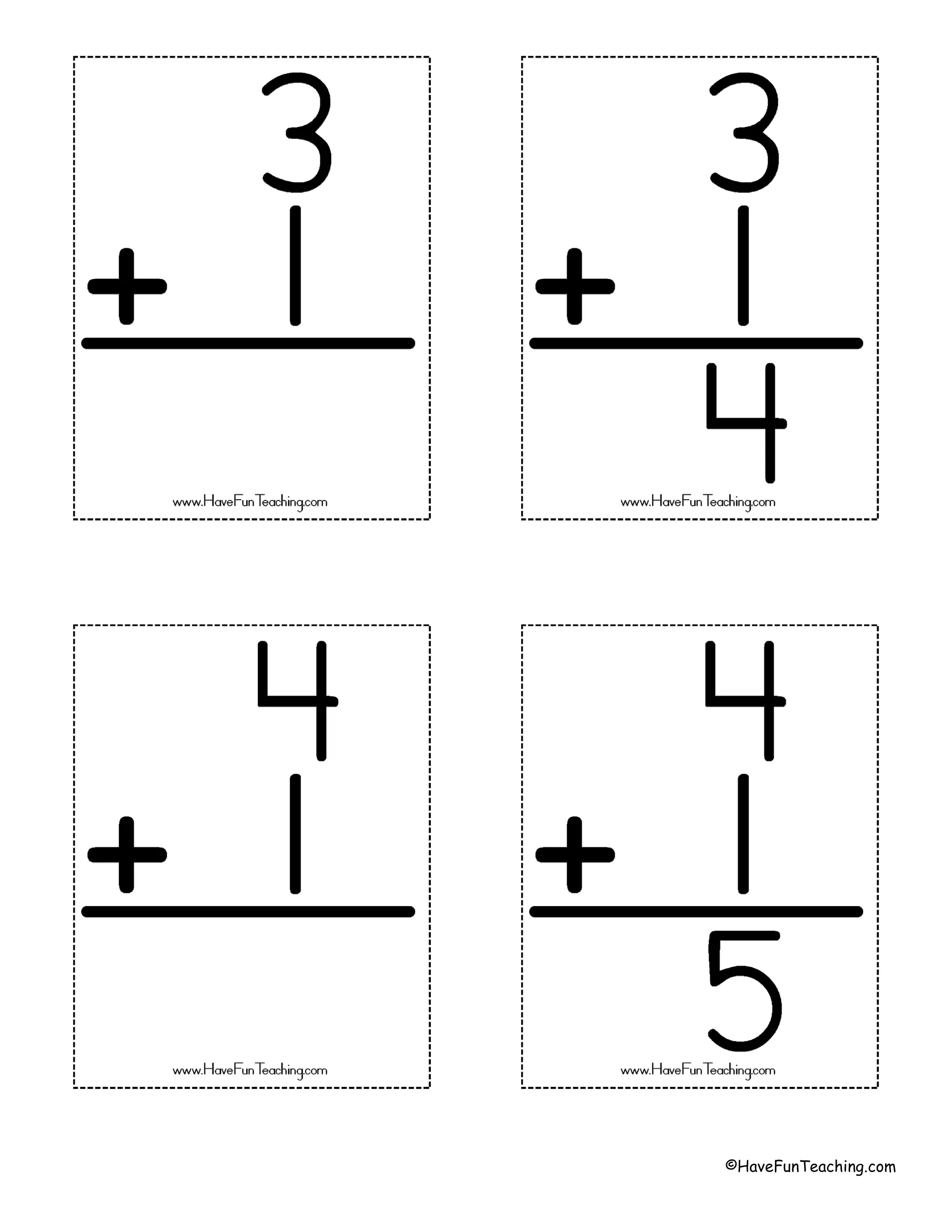 Addition flash-cards | PDF | Daycare and Pre-School | Parenting