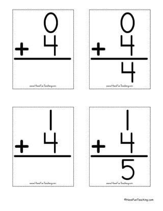 Addition flash-cards | PDF