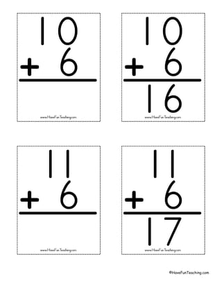 Addition flash-cards | PDF