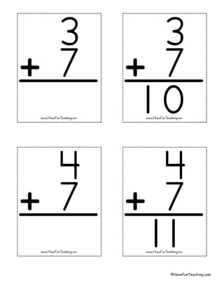 Addition flash-cards | PDF