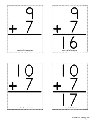 Addition flash-cards | PDF