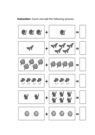 Addition 1 10 with objects | DOCX