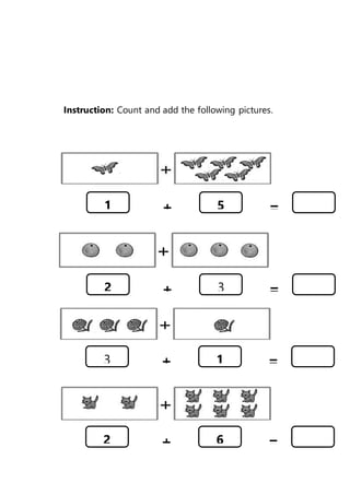 Addition 1 10 with objects | DOCX