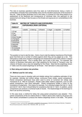 Case study in Enterprise Risk Management | PDF