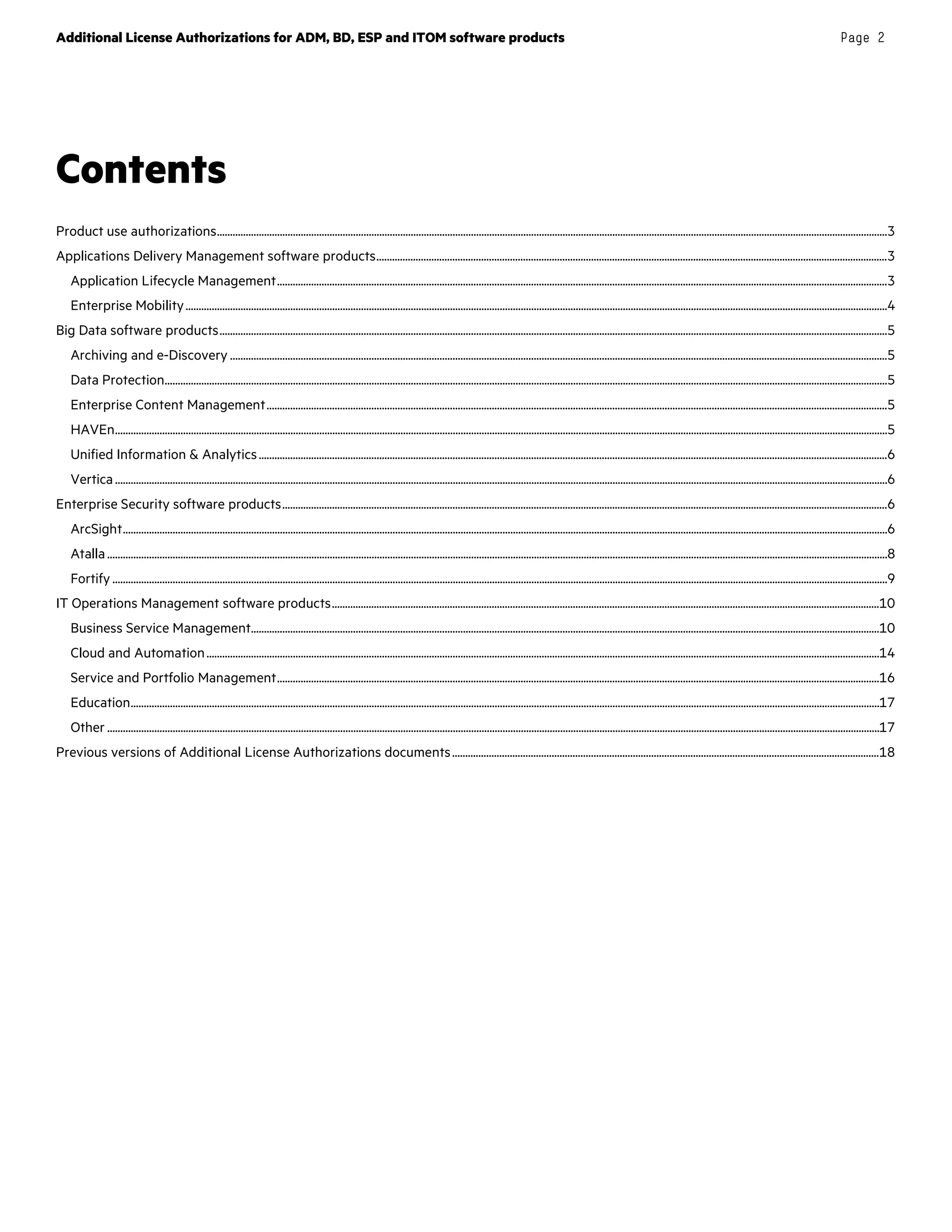 HPE - Additional license authorizations | PDF