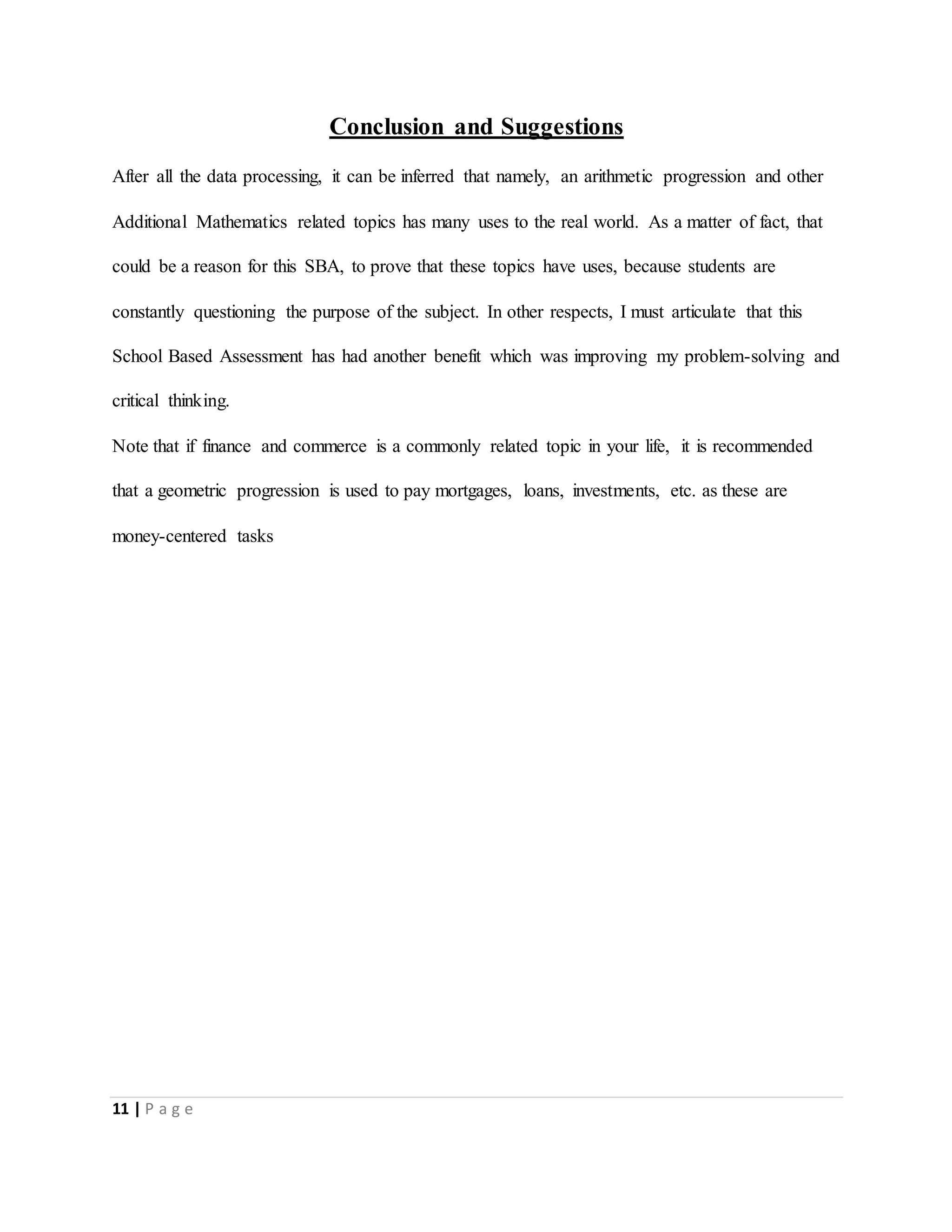 Additional Mathematics CSEC SBA Sample | DOCX | Physics | Science