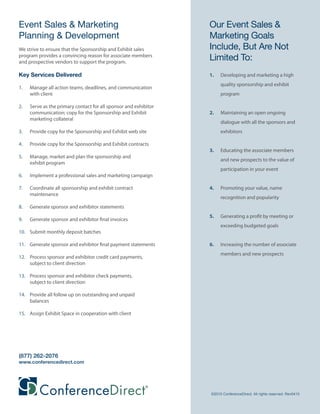 ConferenceDirect Additional Services Brochures | PDF | Web Conferencing ...