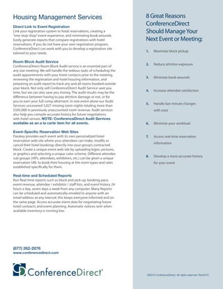 ConferenceDirect Additional Services Brochures | PDF | Web Conferencing ...