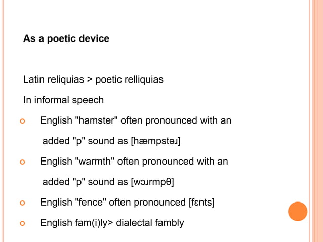 Additional sounds (epenthesis) | PPTX
