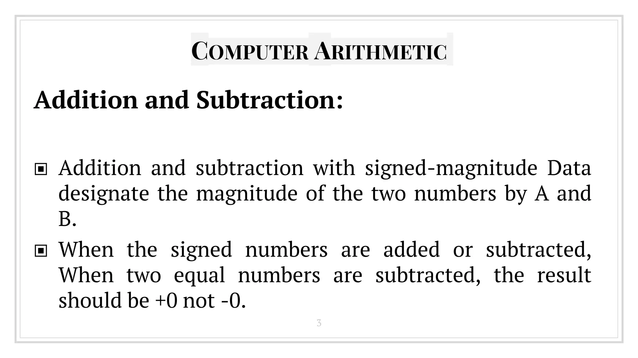 Hardware implementation for Addition and subtraction in Digital ...