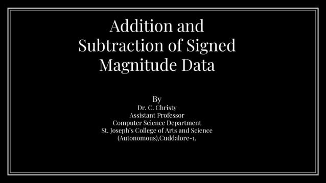 Hardware Implementation For Addition And Subtraction In Digital Hardware Ppt Science