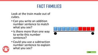 Addition and subtraction fact families | PPTX