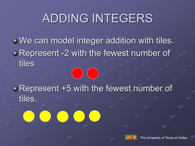 Addition and subtraction integers | PPTX