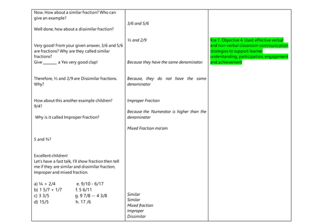 Addition and Subtraction of Fraction(similar and dissimilar).docx | Education