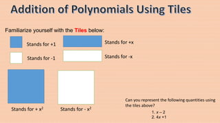 Addition and subtraction of polynomials | PPTX