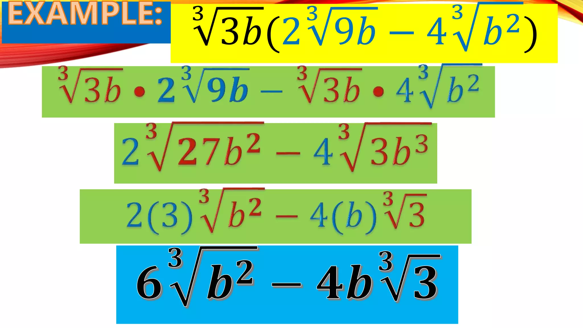 Addition And Subtraction Of Radicals 9 Ppt