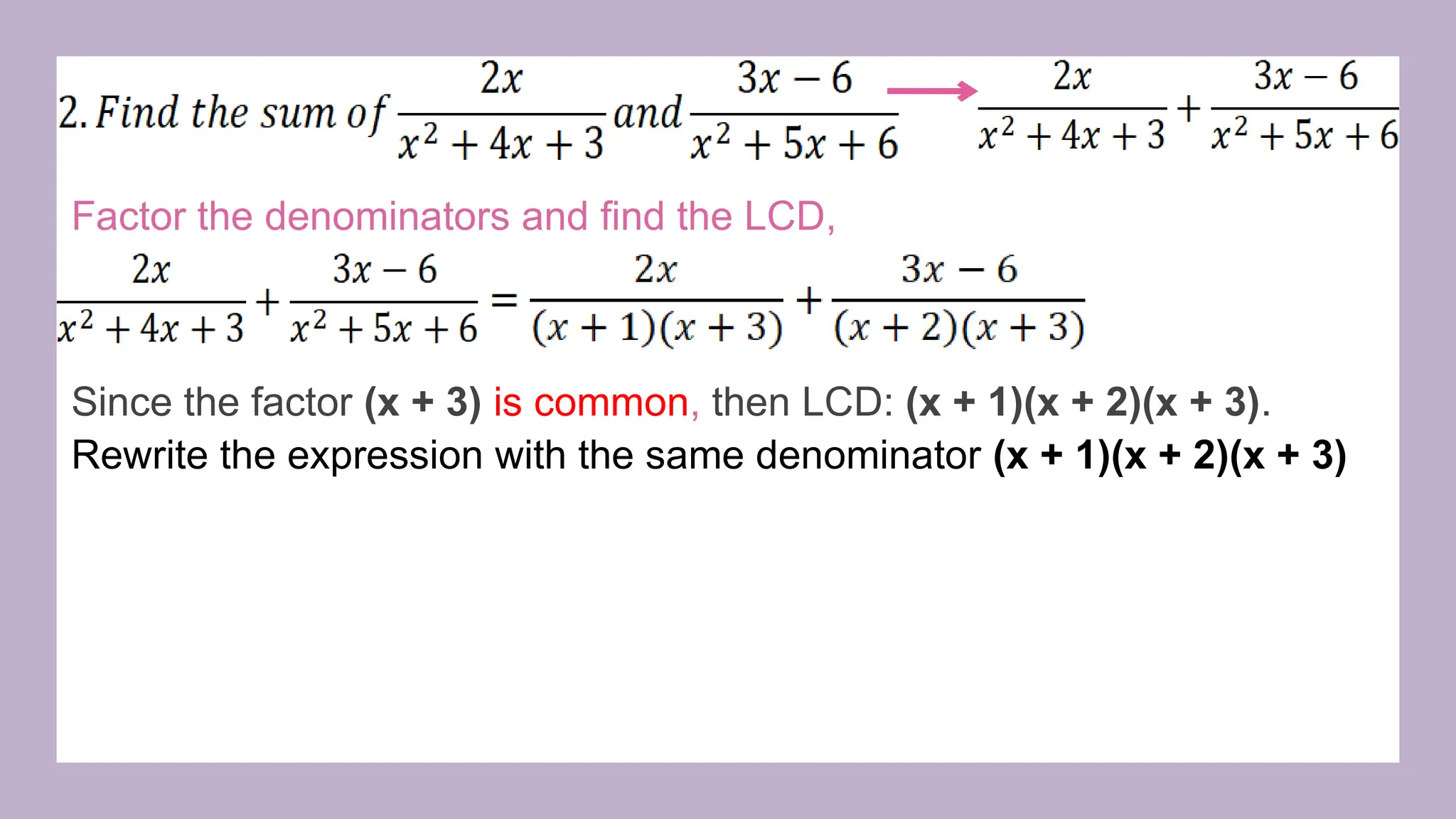 Addition And Subtraction Of Rational Pptx