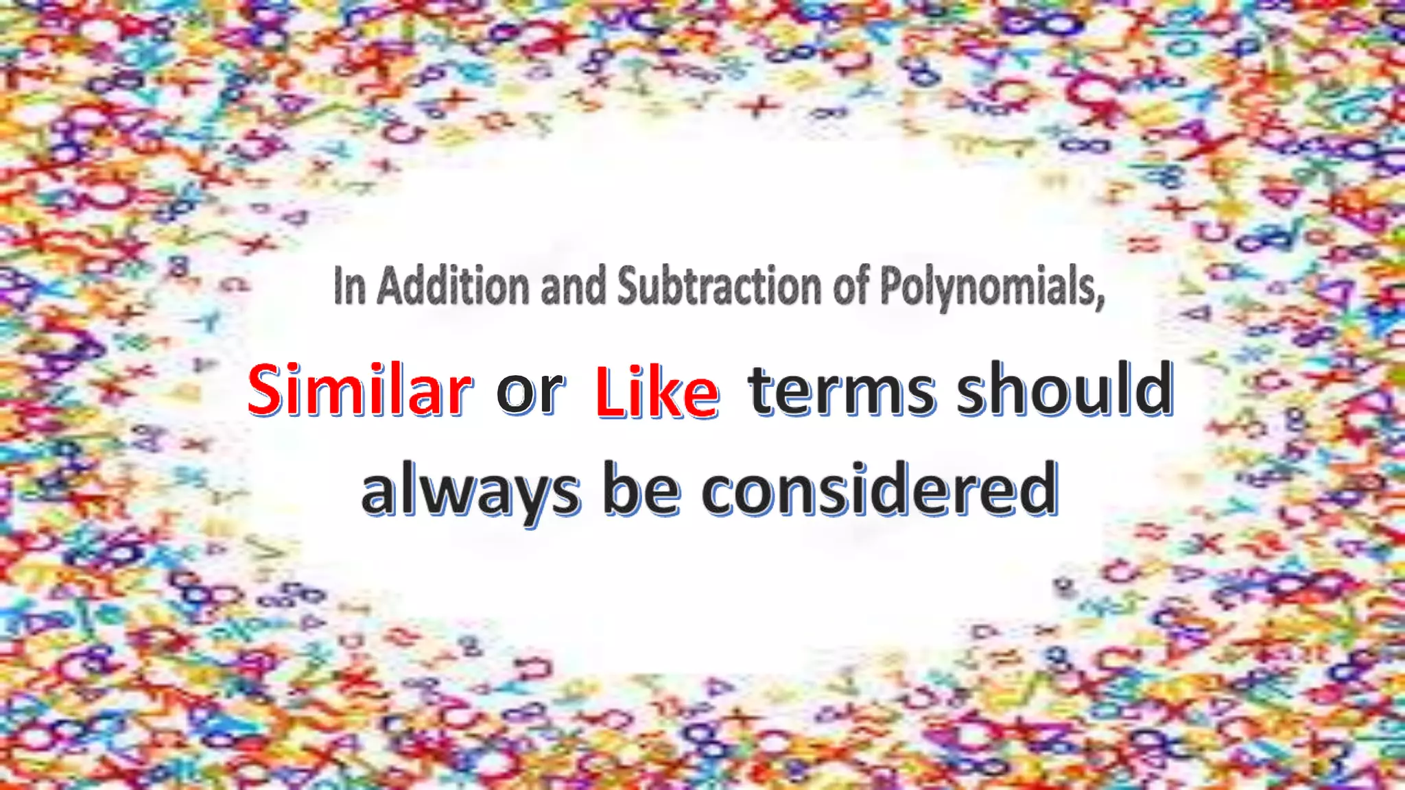 Addition and Subtraction of Polynomials | PPTX