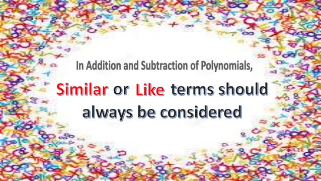 Addition and Subtraction of Polynomials | PPTX | Technology & Computing