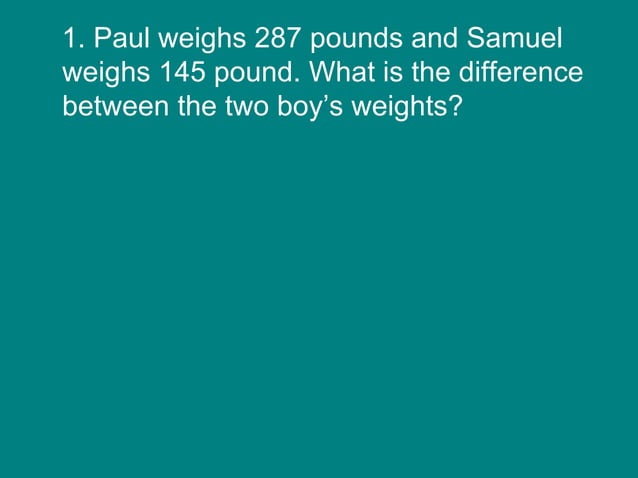 Addition And Subtraction Word Problems | PPT