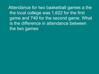 Addition And Subtraction Word Problems | PPT