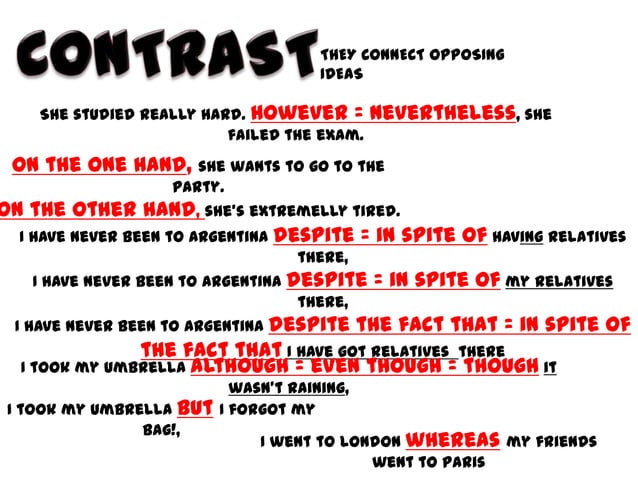 Addition, contrast, example | PPTX