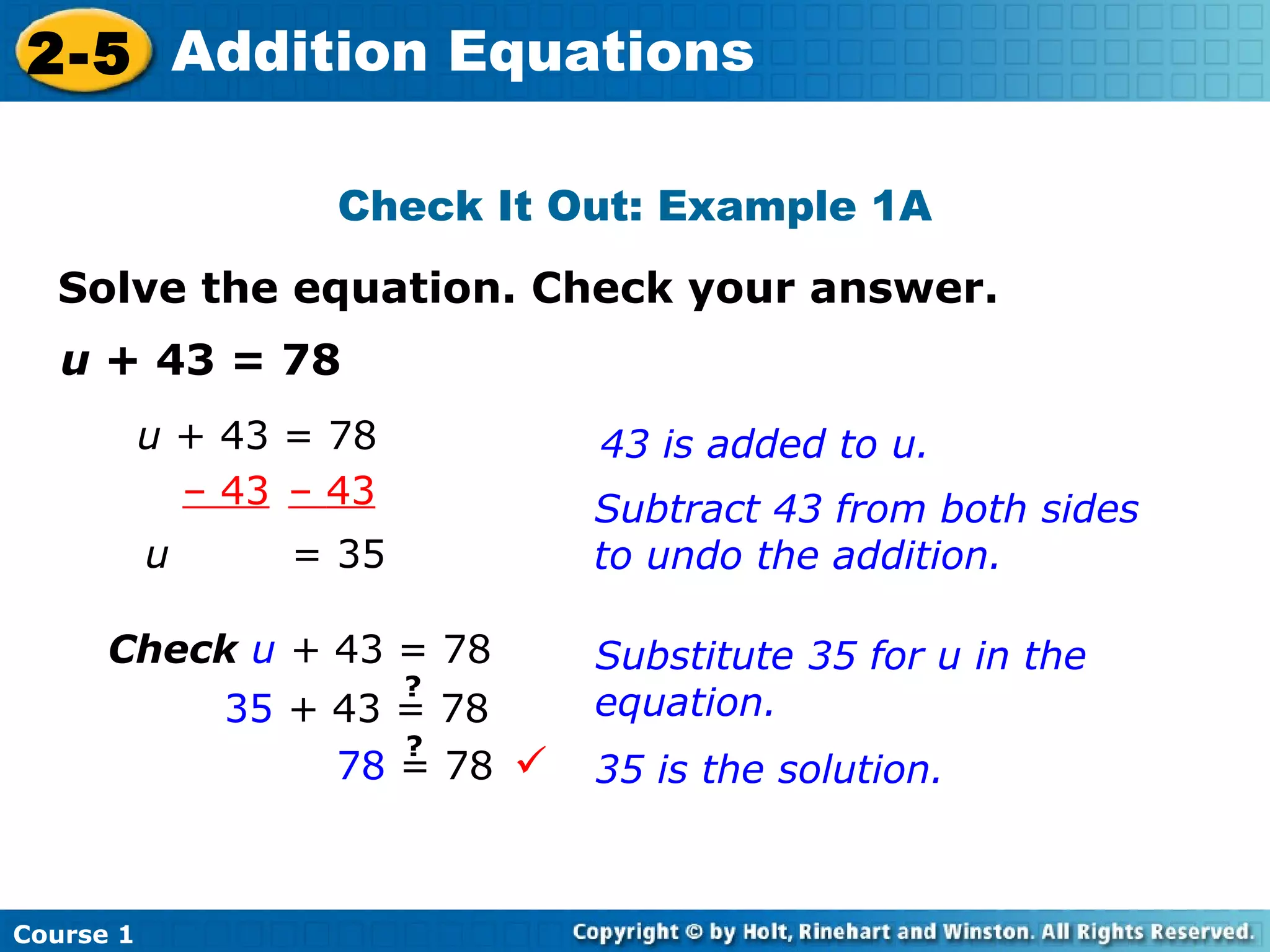 Addition equations | PPT