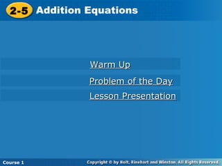 Addition equations | PPT
