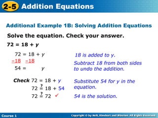 Addition equations | PPT