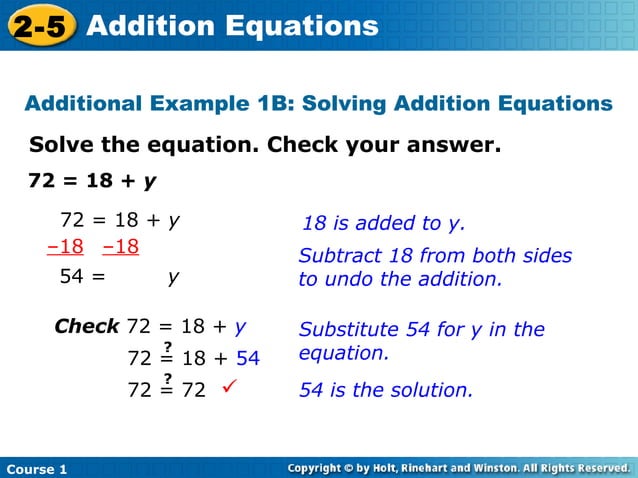 Addition equations | PPT
