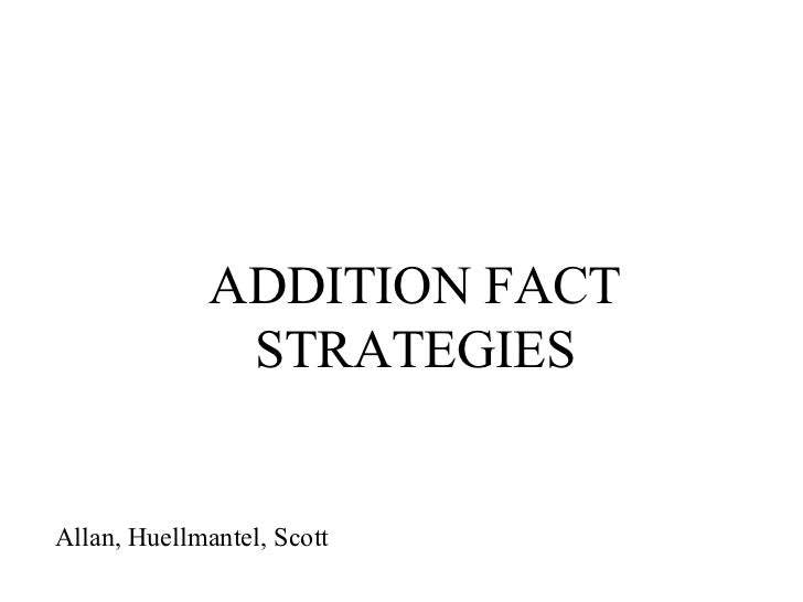 Addition Fact Strategies addition-fact-strategies