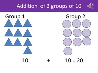 Addition groups of 10 | PPTX