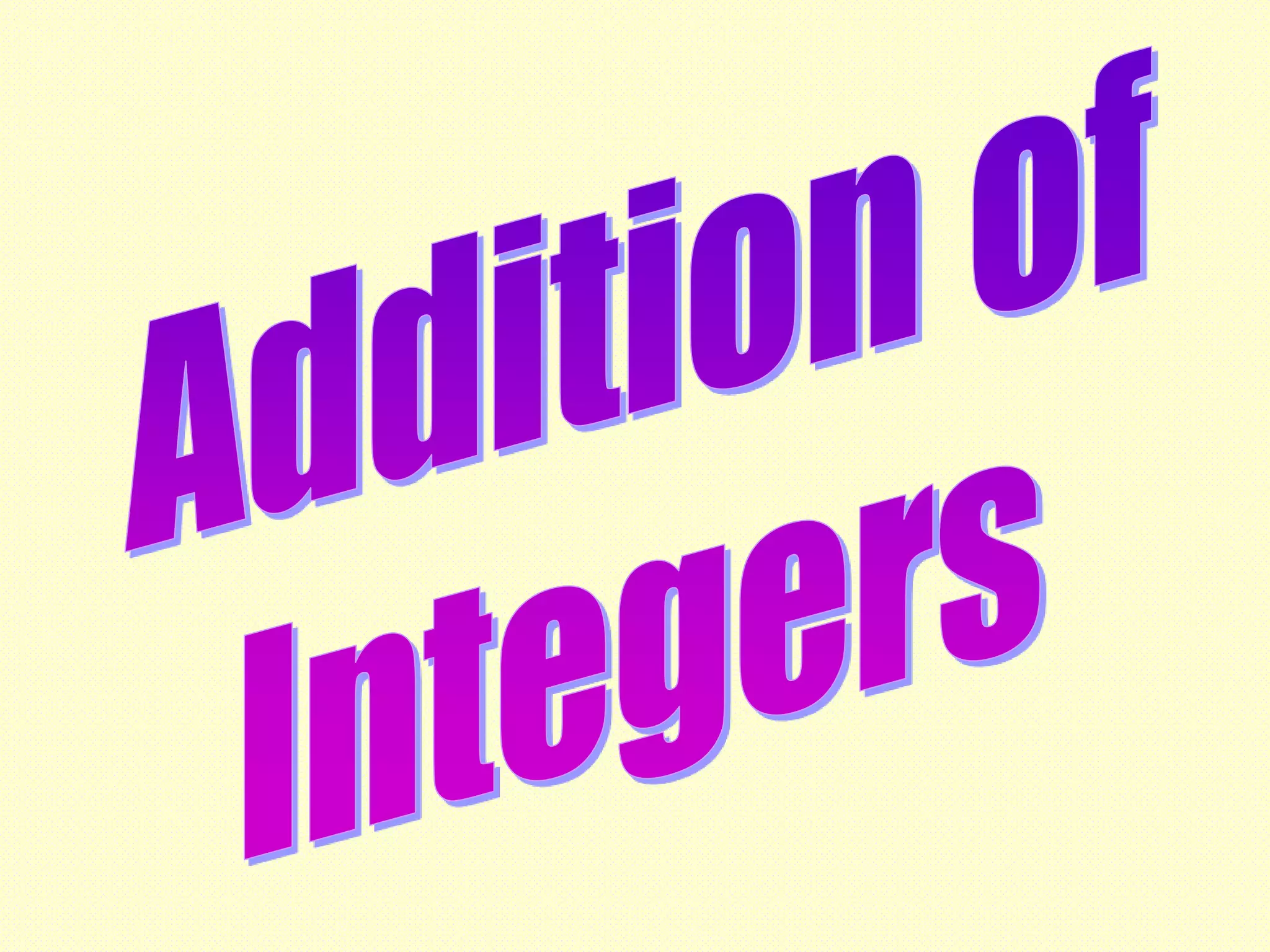 addition of integers.ppt