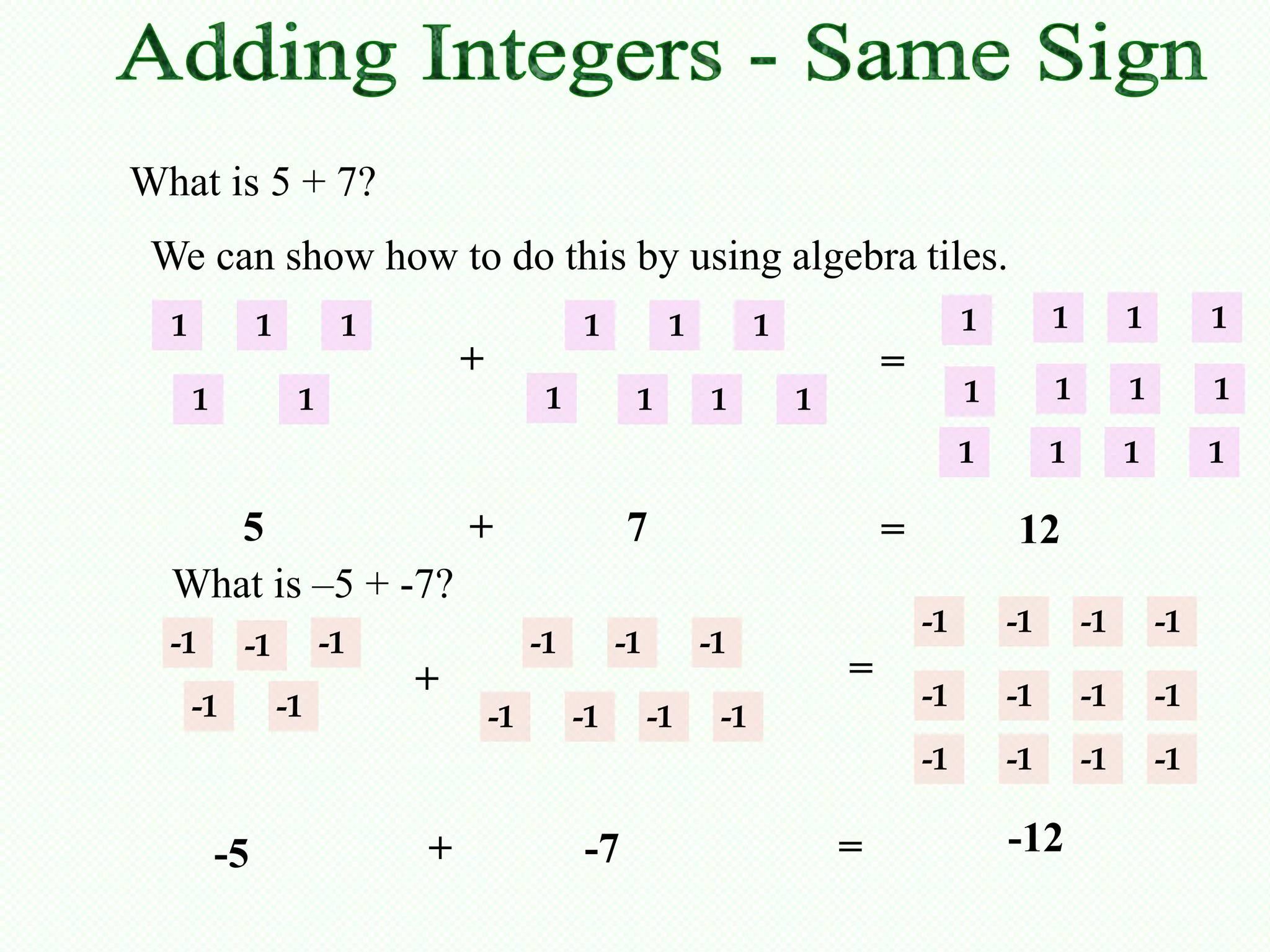 addition of integers.ppt