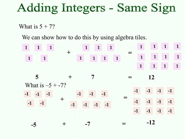 addition of integers.ppt