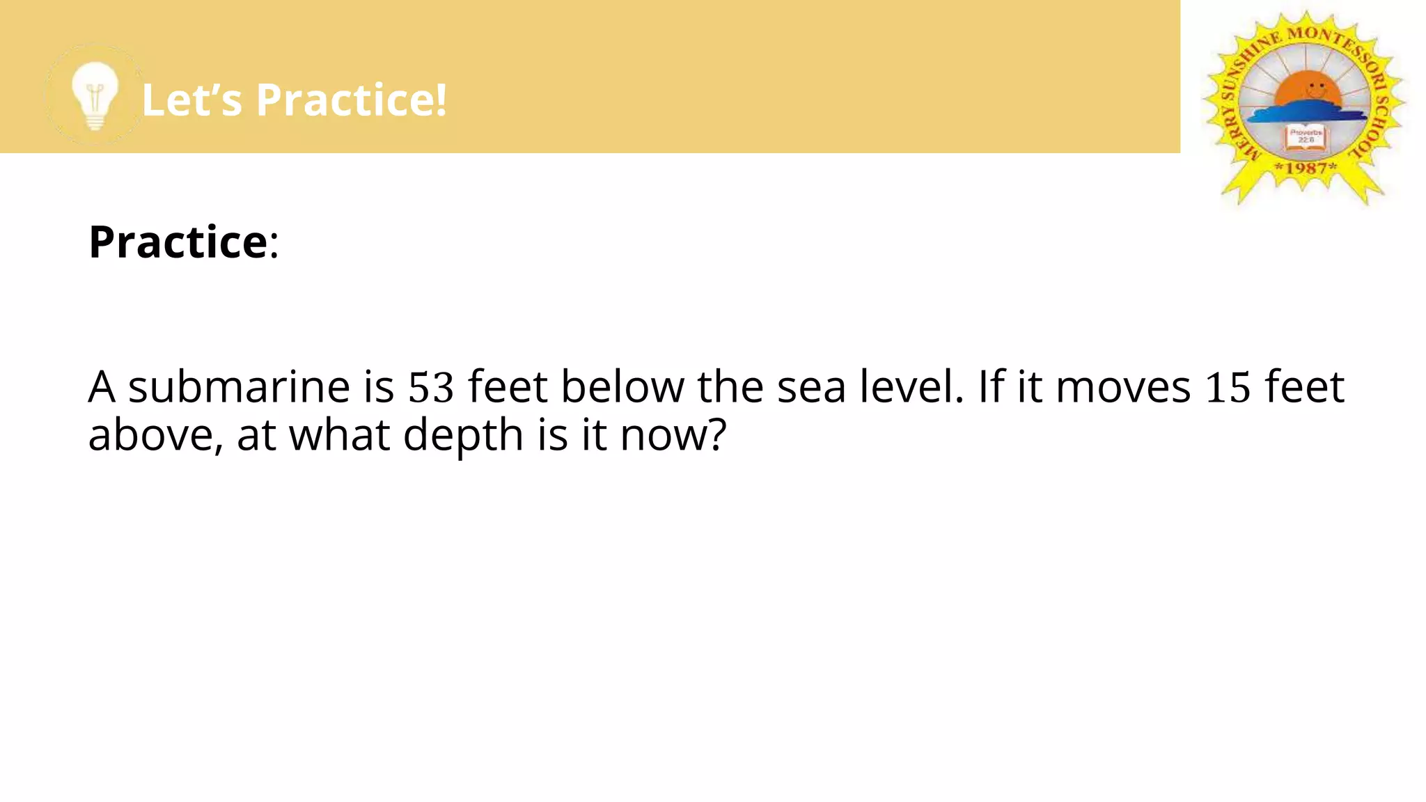 Addition of integers Grade 6 | PPTX